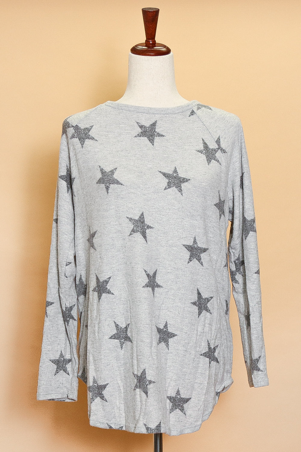Grey Hacci Star Print Top
