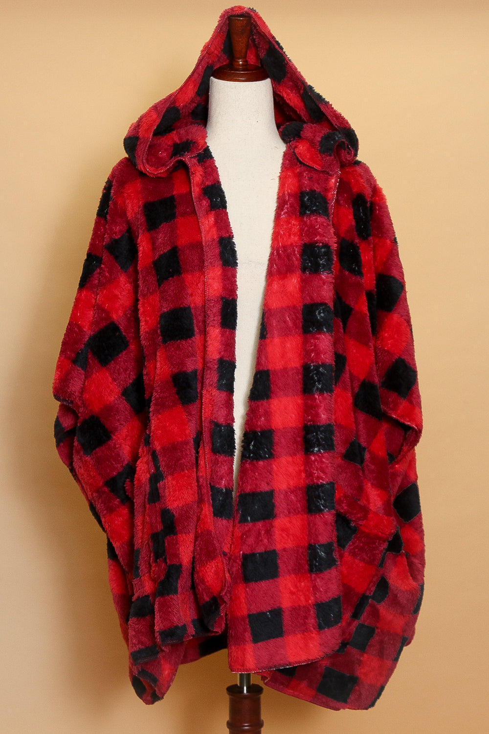 Plus Red Sherpa Hoodie