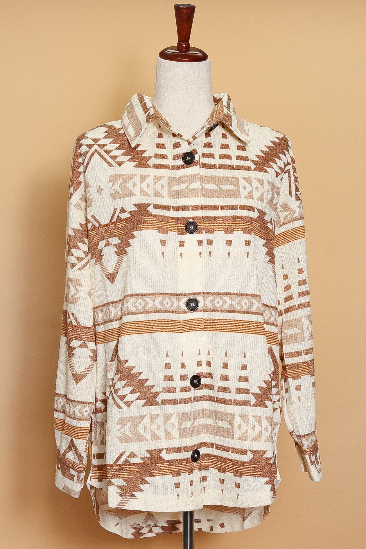 Plus Aztec Jacquard Shacket