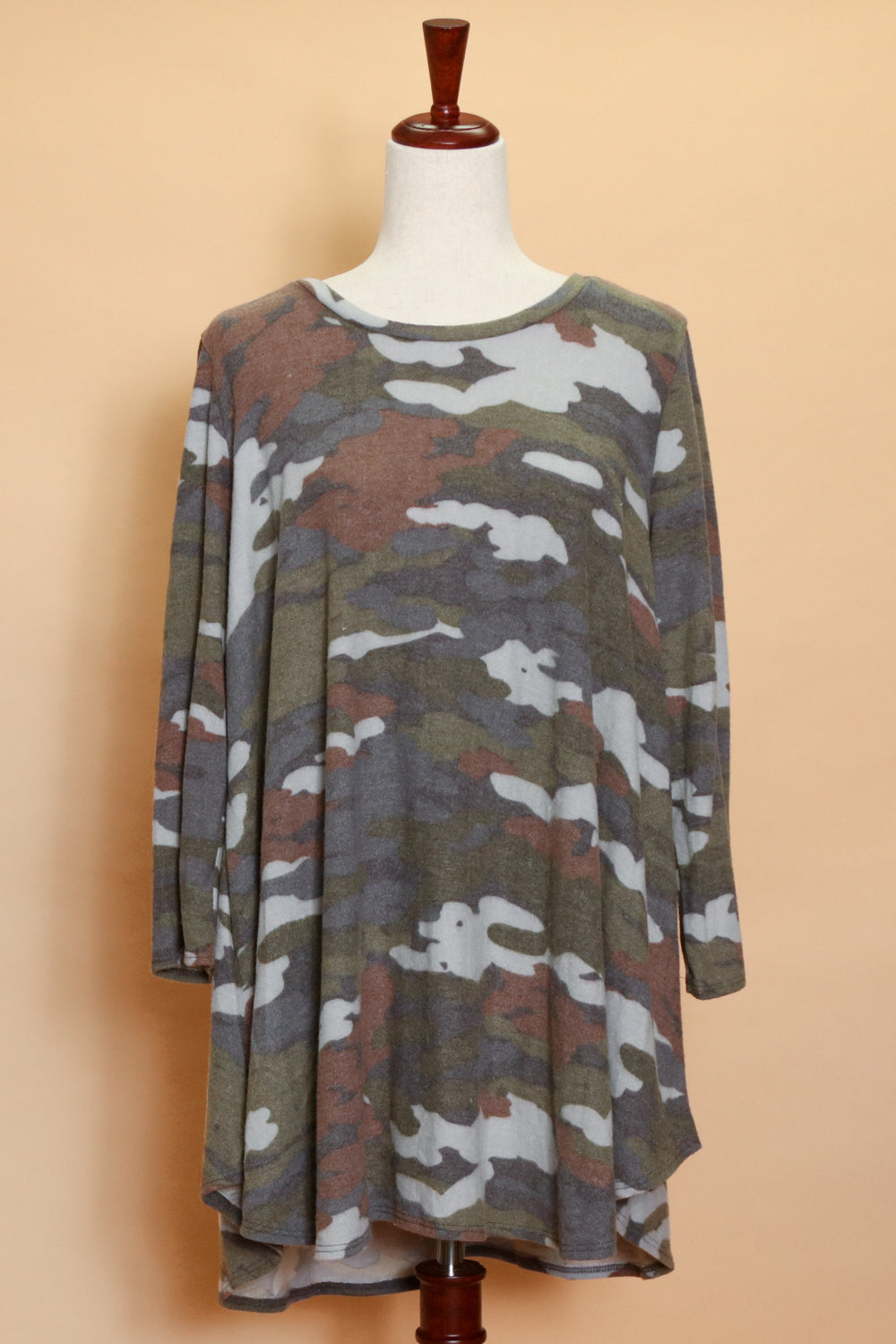 Plus Camo Brushed Hacci Top