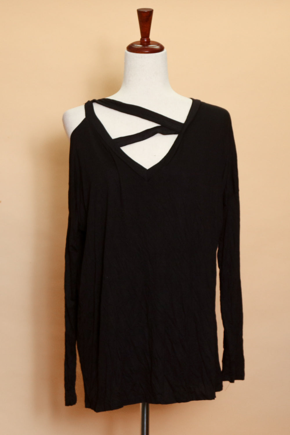 Black Cut Out Panel Top