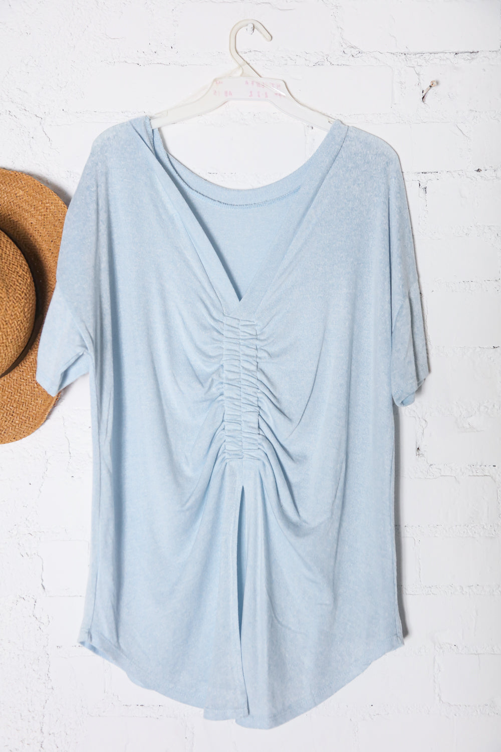 Blue Back Design Top