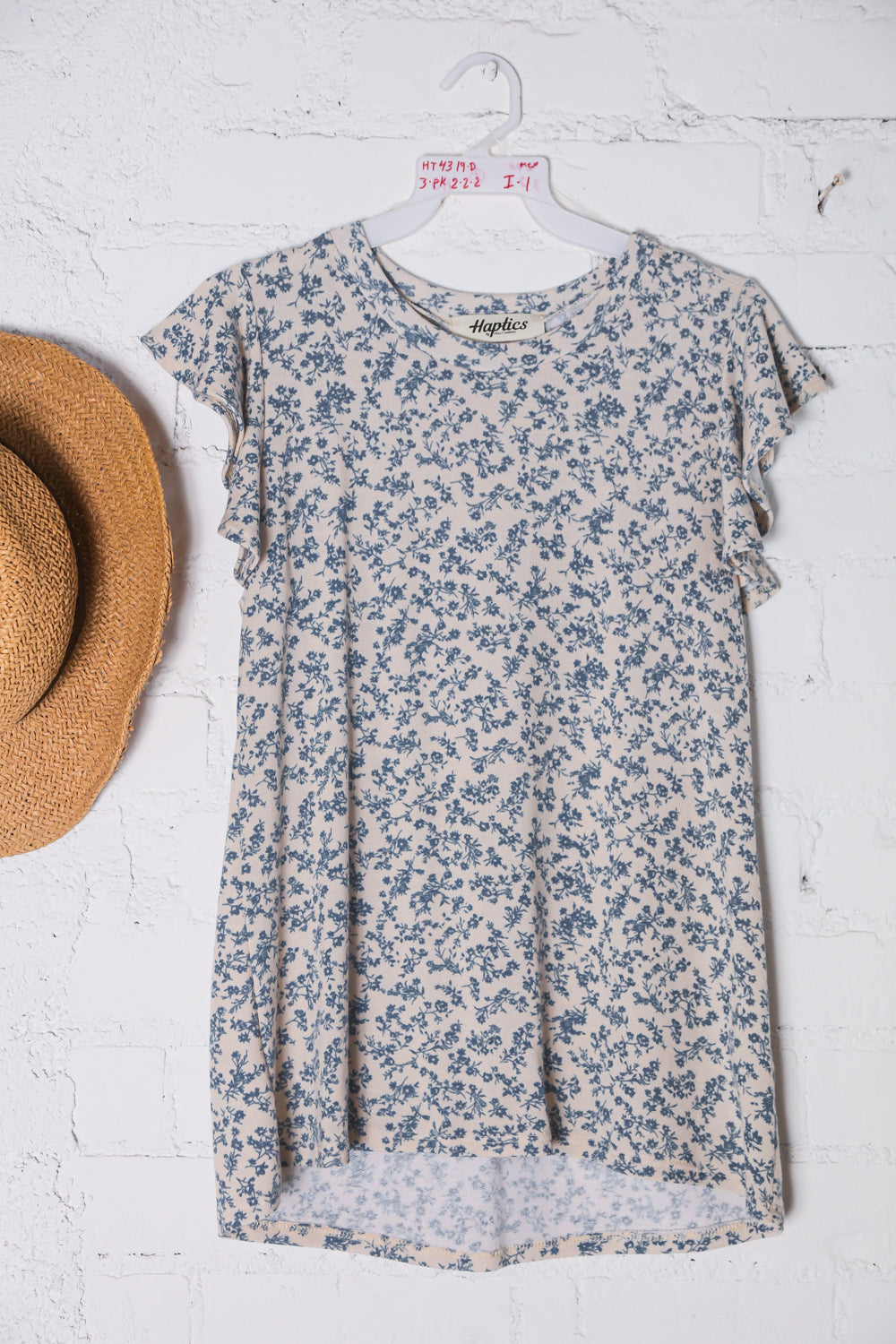 Ivory Floral French Terry Top