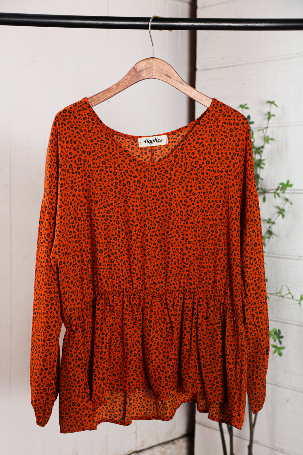 Rust Orange Animal Blouse