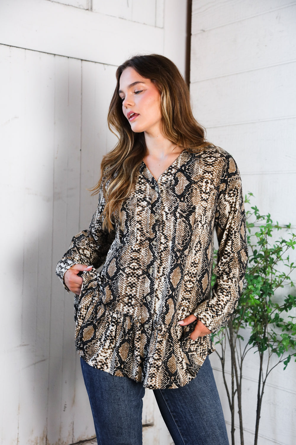 Animal Print Soft Tunic
