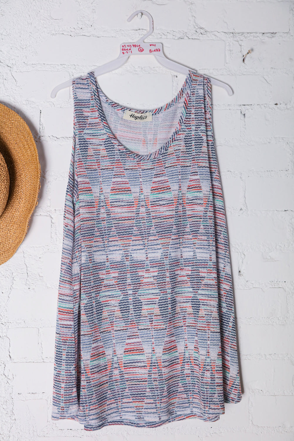 Plus Multi Color Geometric Geometric Tank (5pc)