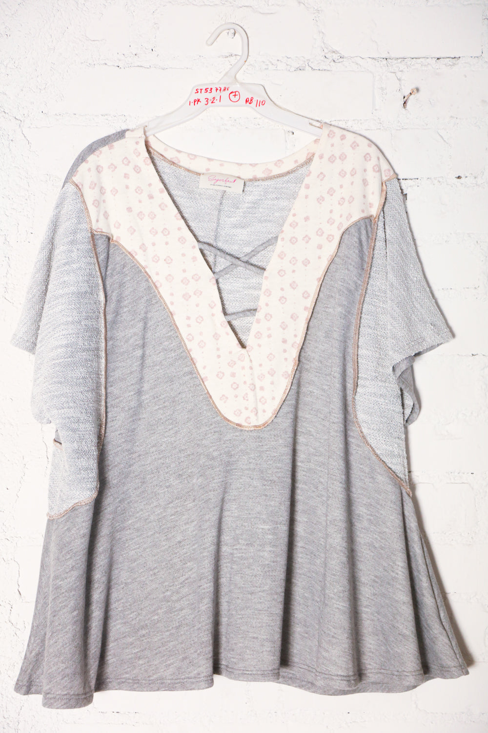 Plus French Terry Design Top