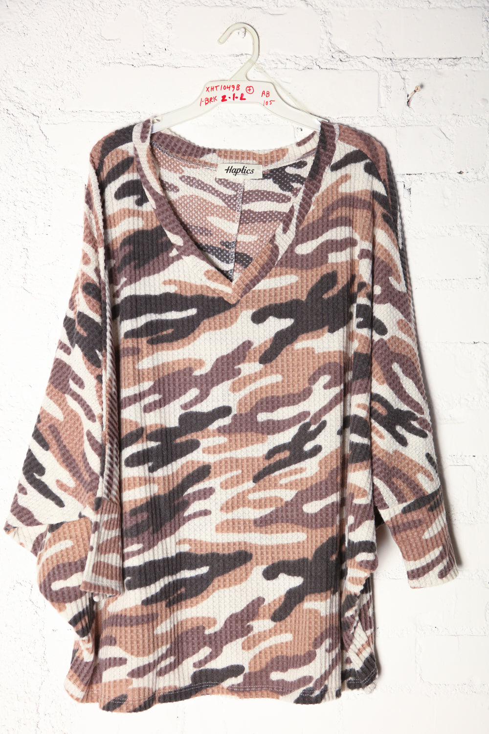 Plus Taupe Camo Thermal Top