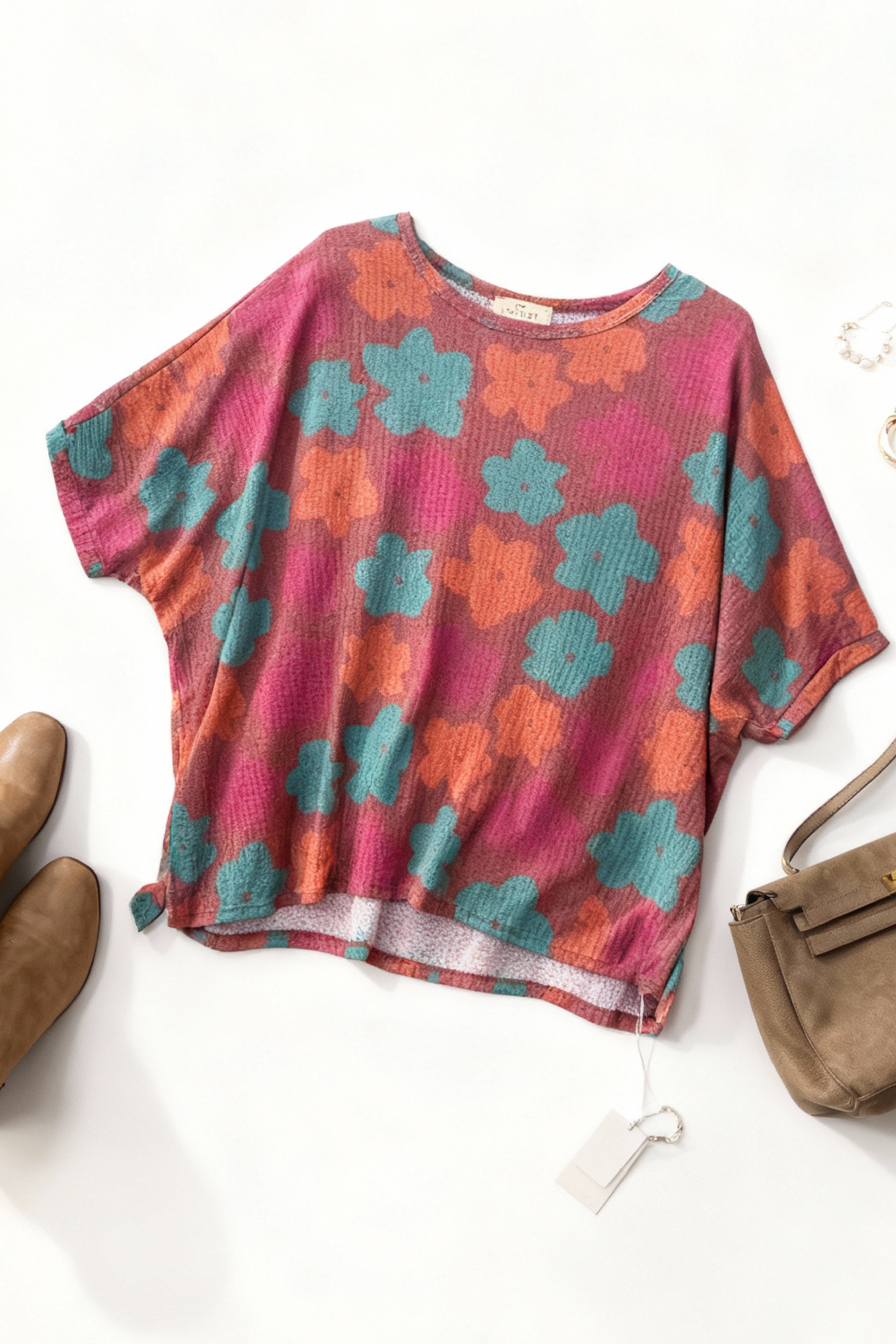Plus Floral Dolman Top